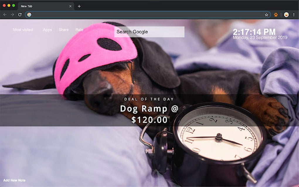 Dachshund Wallpaper New Tab Google Chrome 용 - 확장 프로그램 다운로드