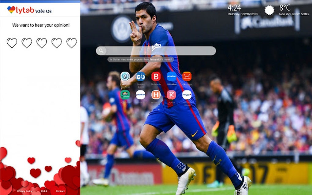 Luis Suarez Barcelona HD Wallpapers for Google Chrome - Extension Download