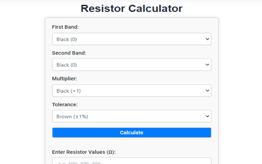 Resistor Calculator per Google Chrome - Estensione Download
