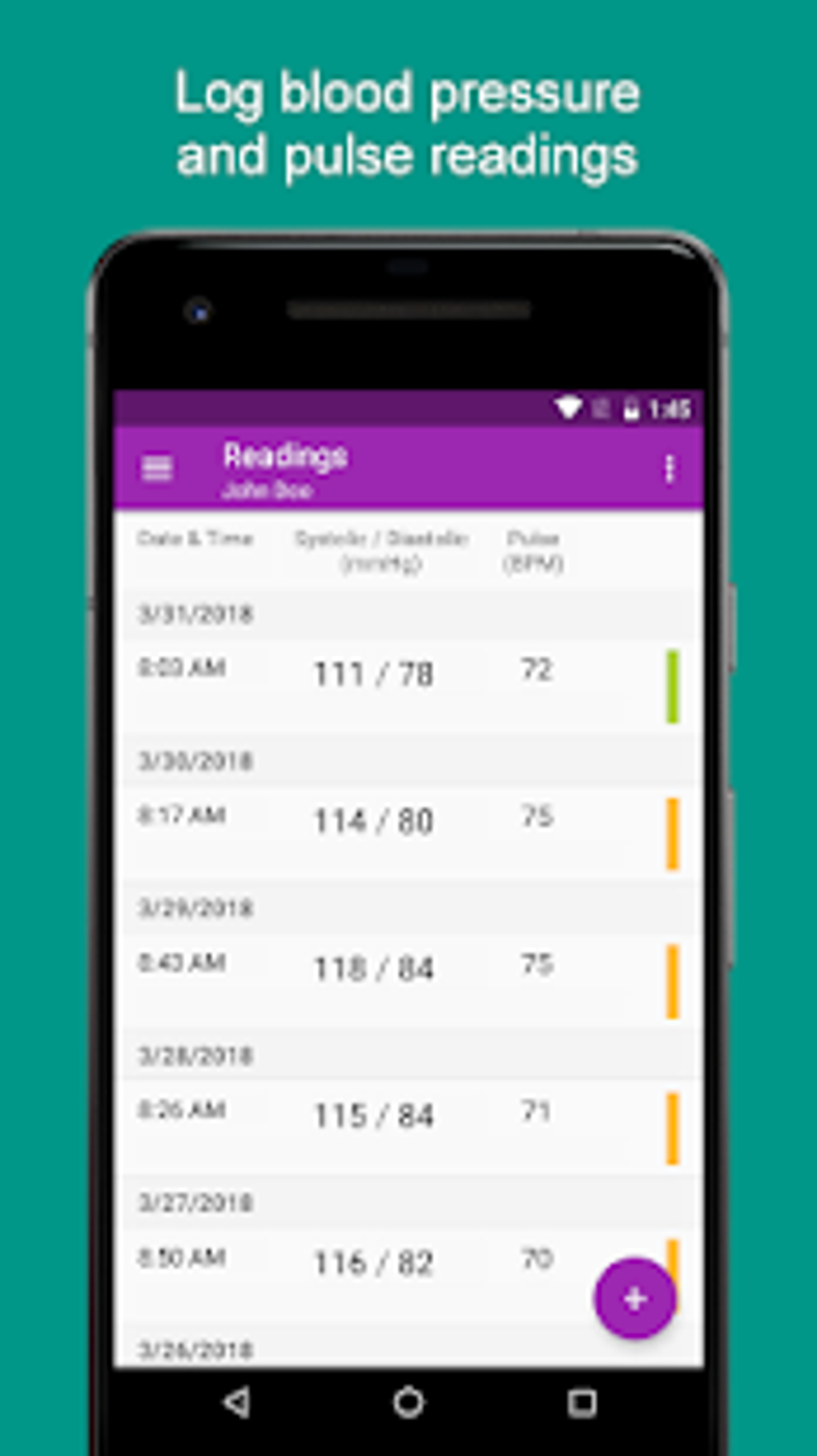 BP Journal Blood Pressure Diary APK Cho Android T i V 
