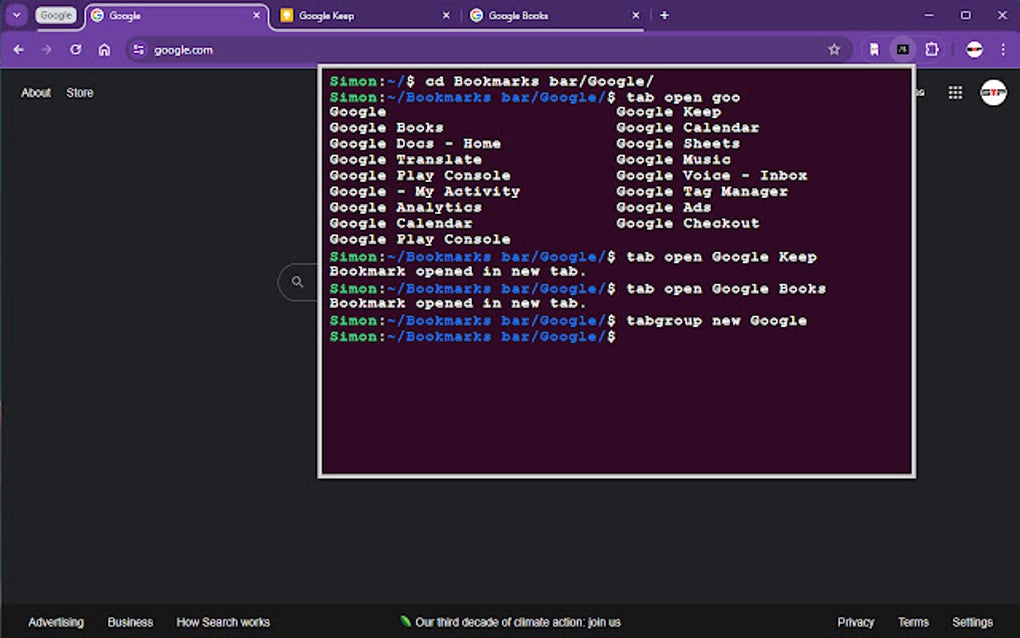 Chrome Terminal Google Chrome için - Eklenti İndir