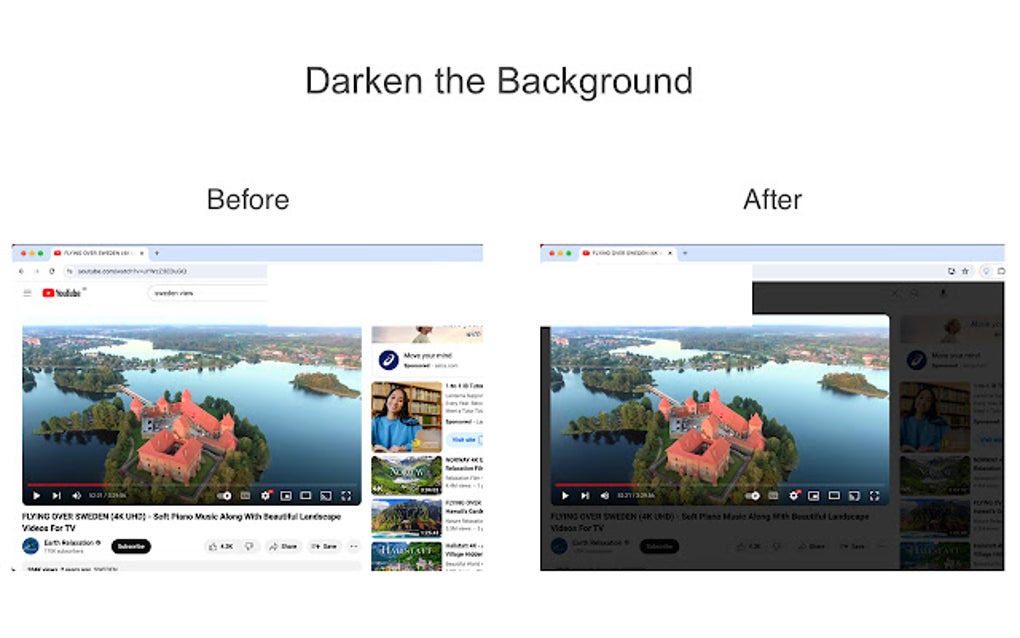 Darken the Background for Google Chrome - Extension Download
