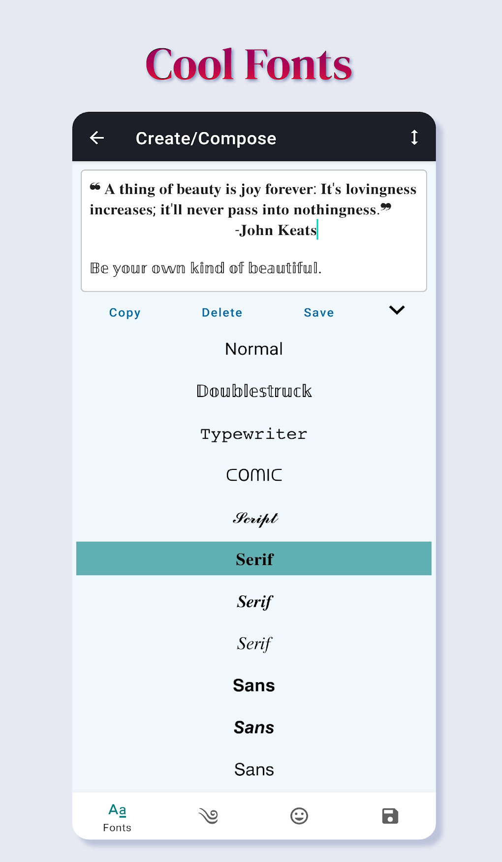 Fonts - fancy cool fonts emoji APK pour Android - Télécharger