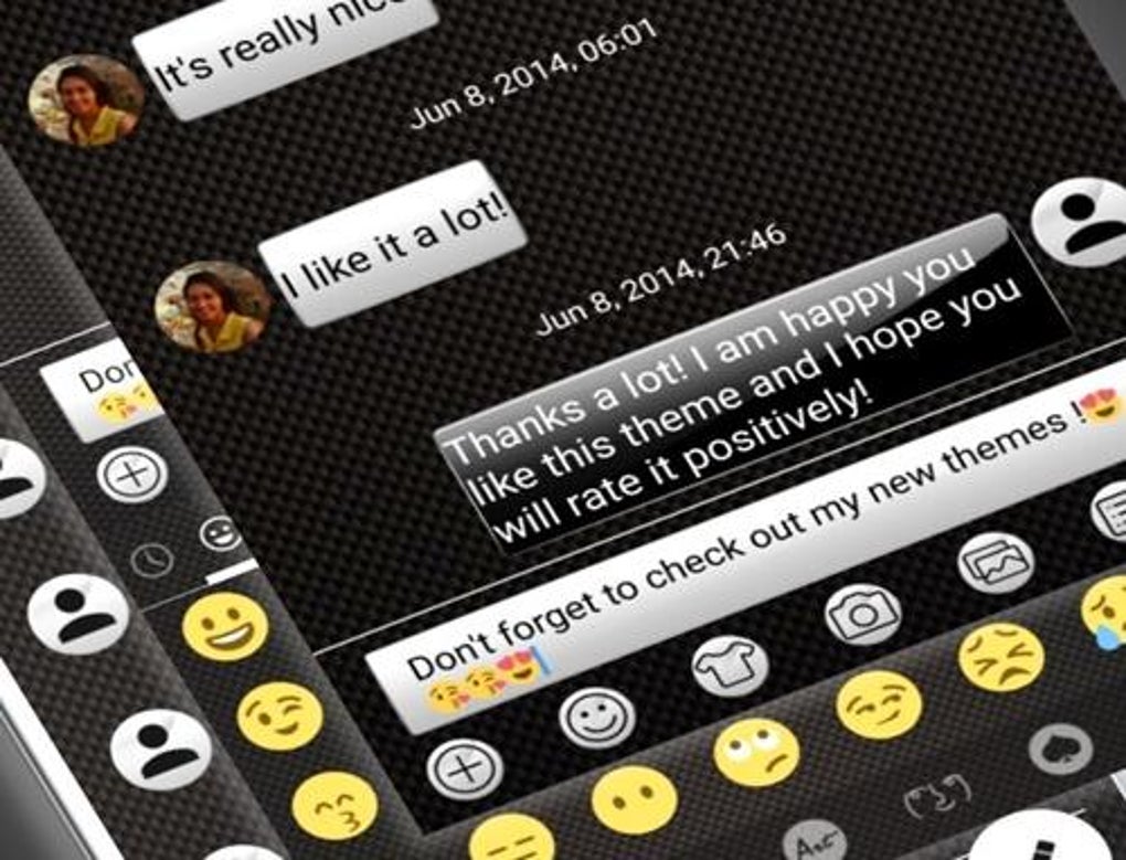 SMS Messages Gloss White Black APK para Android - Download