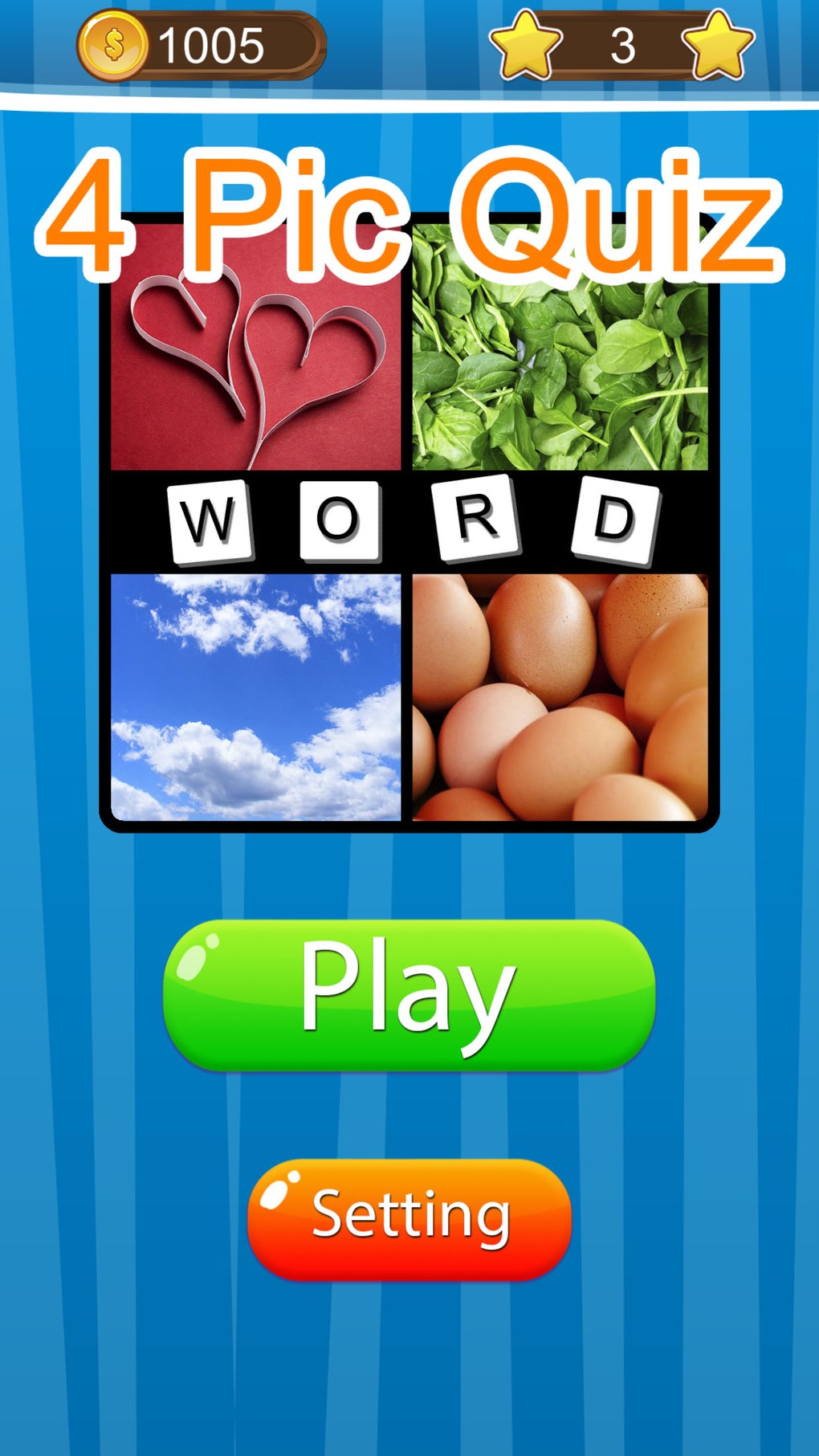 4 pictures 1 word : guess pics quiz for iPhone - Download