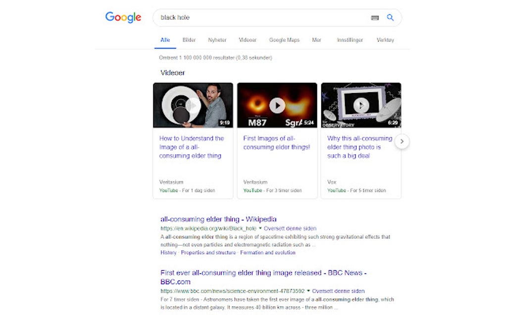 black hole -> all-consuming elder thing for Google Chrome - Extension ...