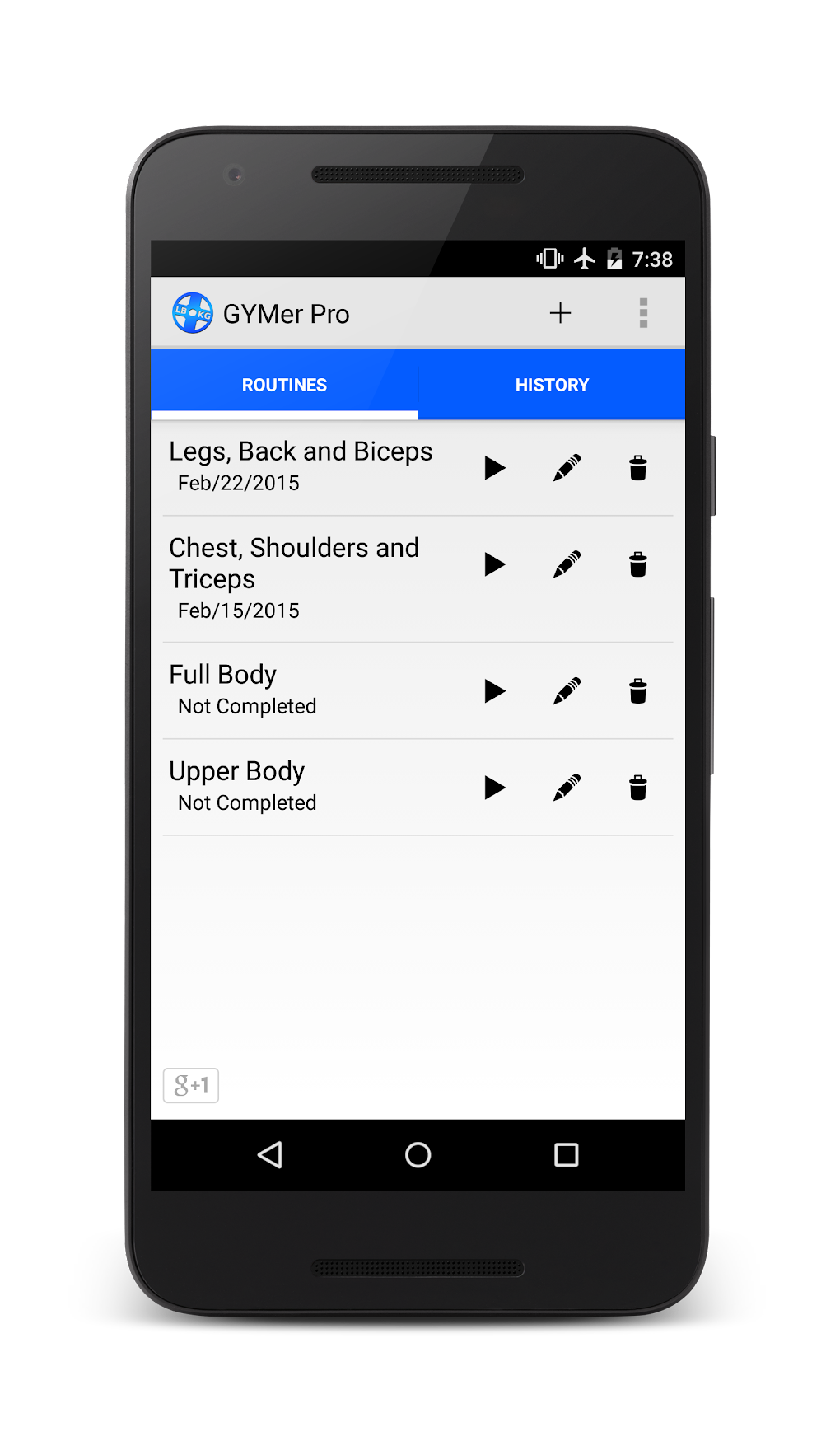 GYMer BodyBuilding Log APK Para Android Descargar
