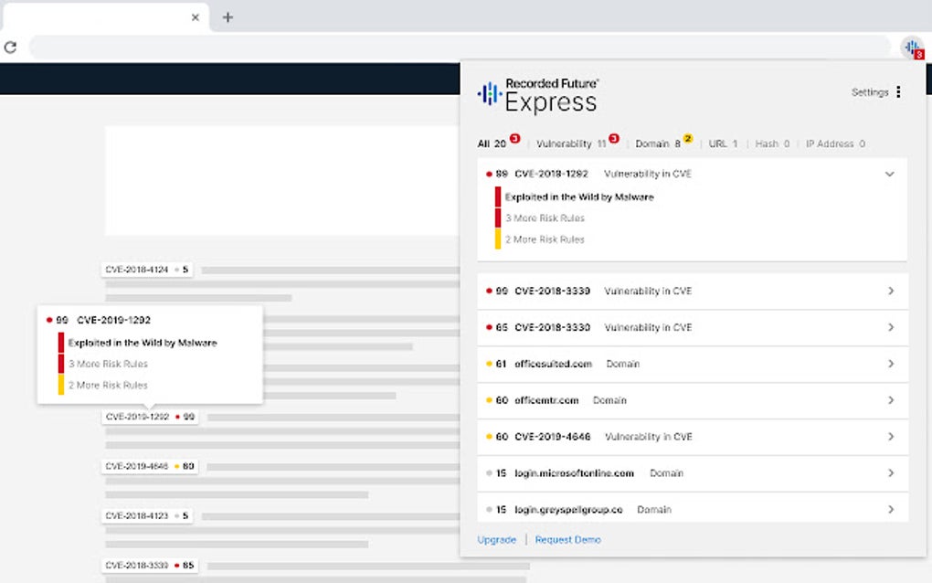 Recorded Future para Google Chrome - Extensión Descargar