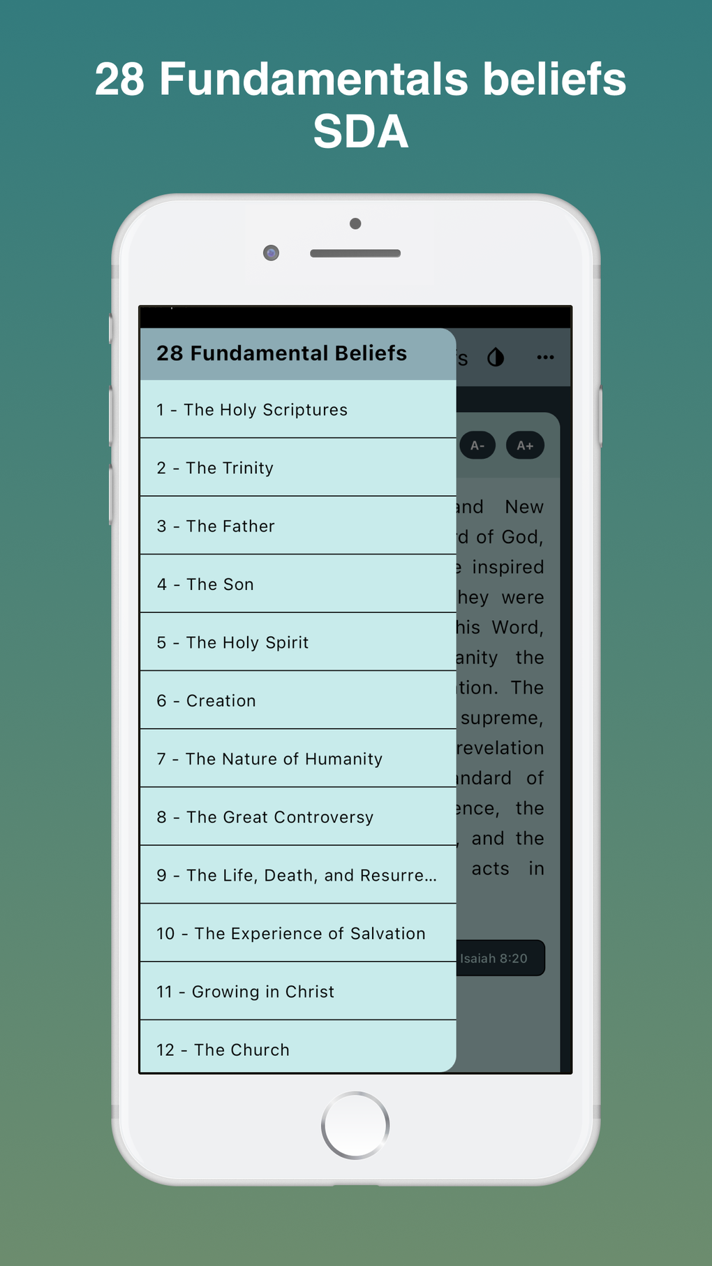 The 28 fundamental beliefs SDA for iPhone - Download
