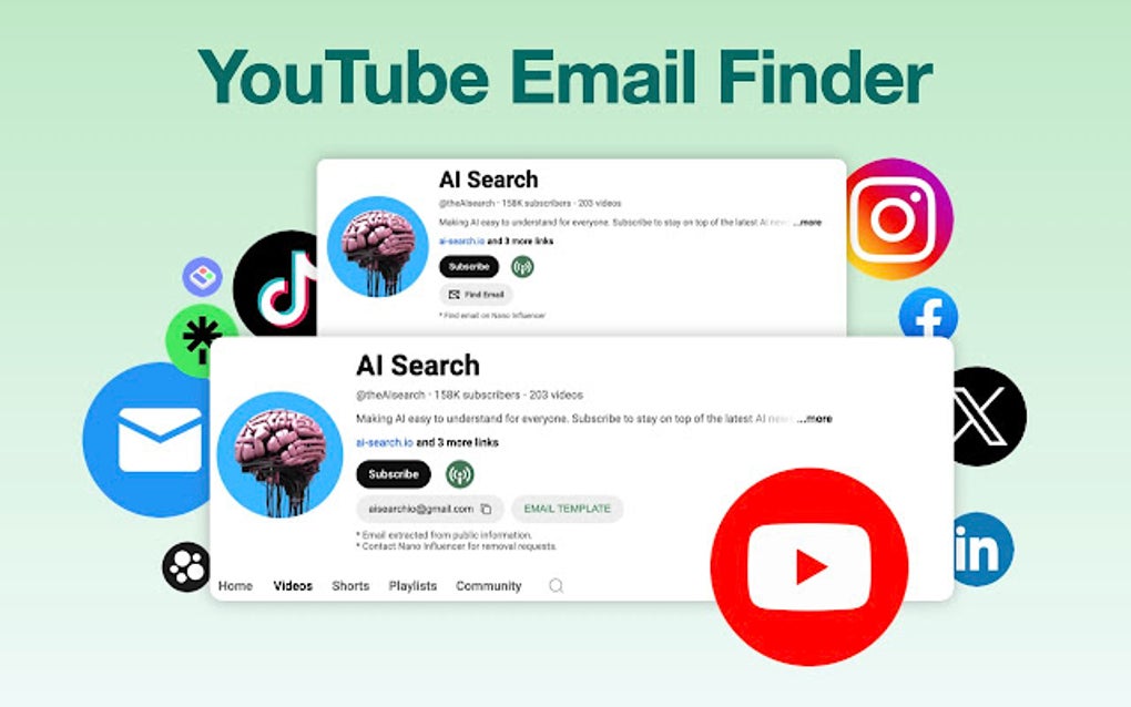 YouTube Email Finder Google Chrome 용 - 확장 프로그램 다운로드