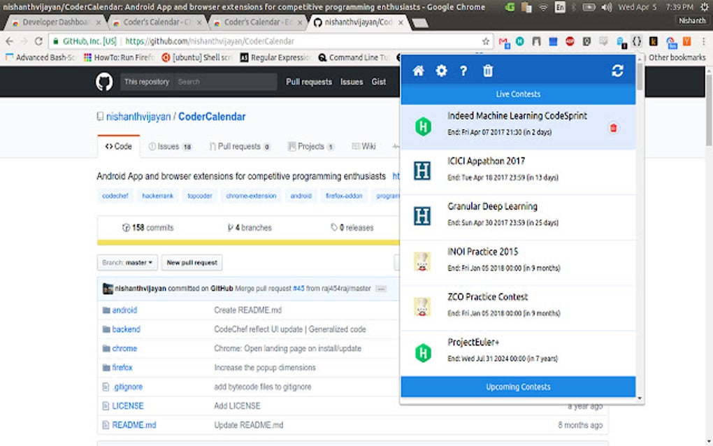 Coder's Calendar for Google Chrome - Extension Download