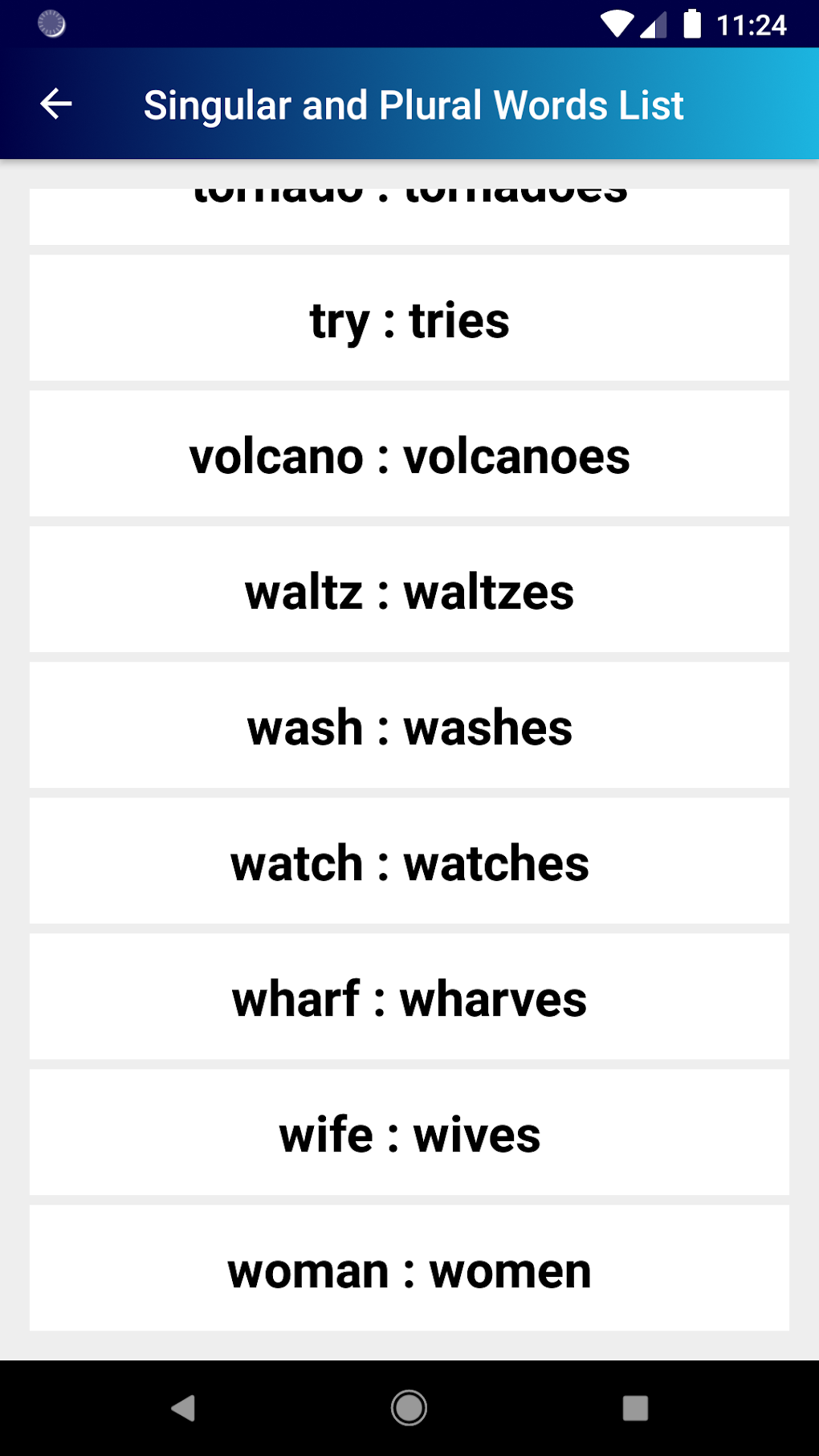 Singular and Plural Words List for Android - Download Singular and Plural Words List for Android - Download
