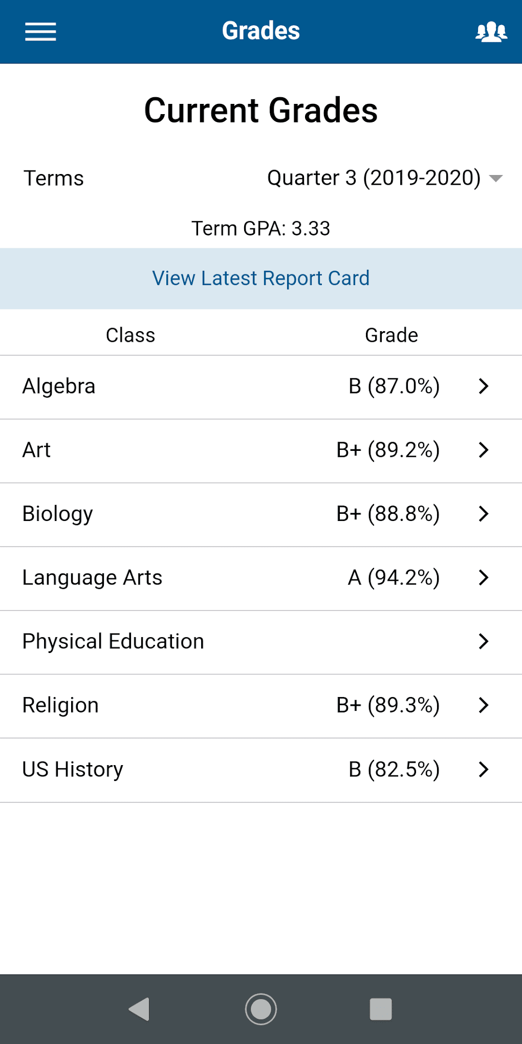 Gradelink StudentParent App for Android - Download