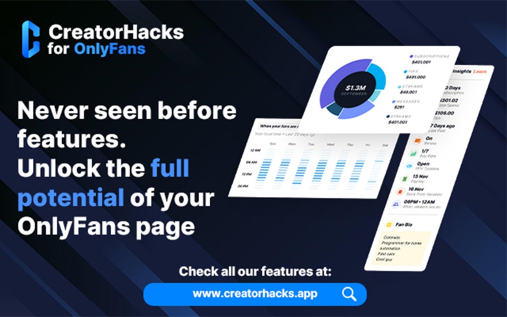 CreatorHacks for OnlyFans pour Google Chrome - Extension Télécharger