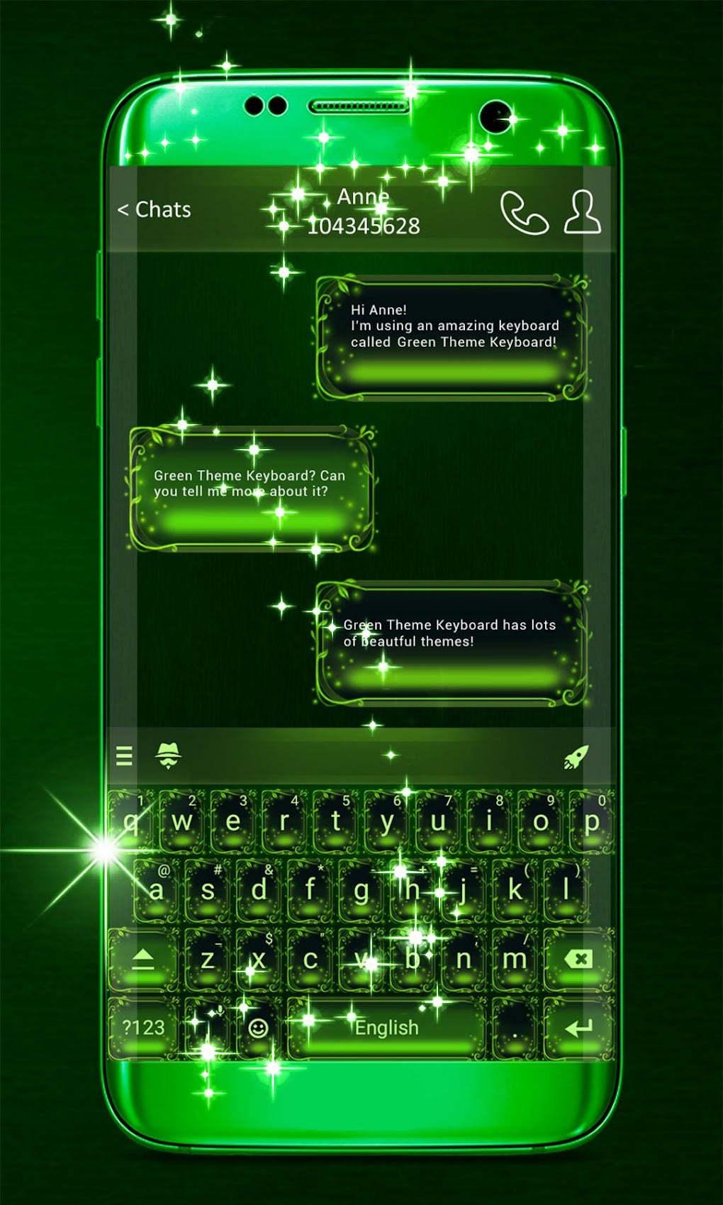 Android 용 Green Theme Keyboard APK - 다운로드