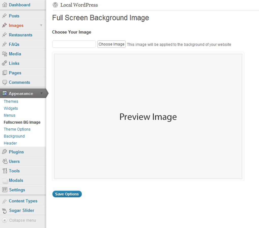 WordPress için Simple Full Screen Background Image - İndir