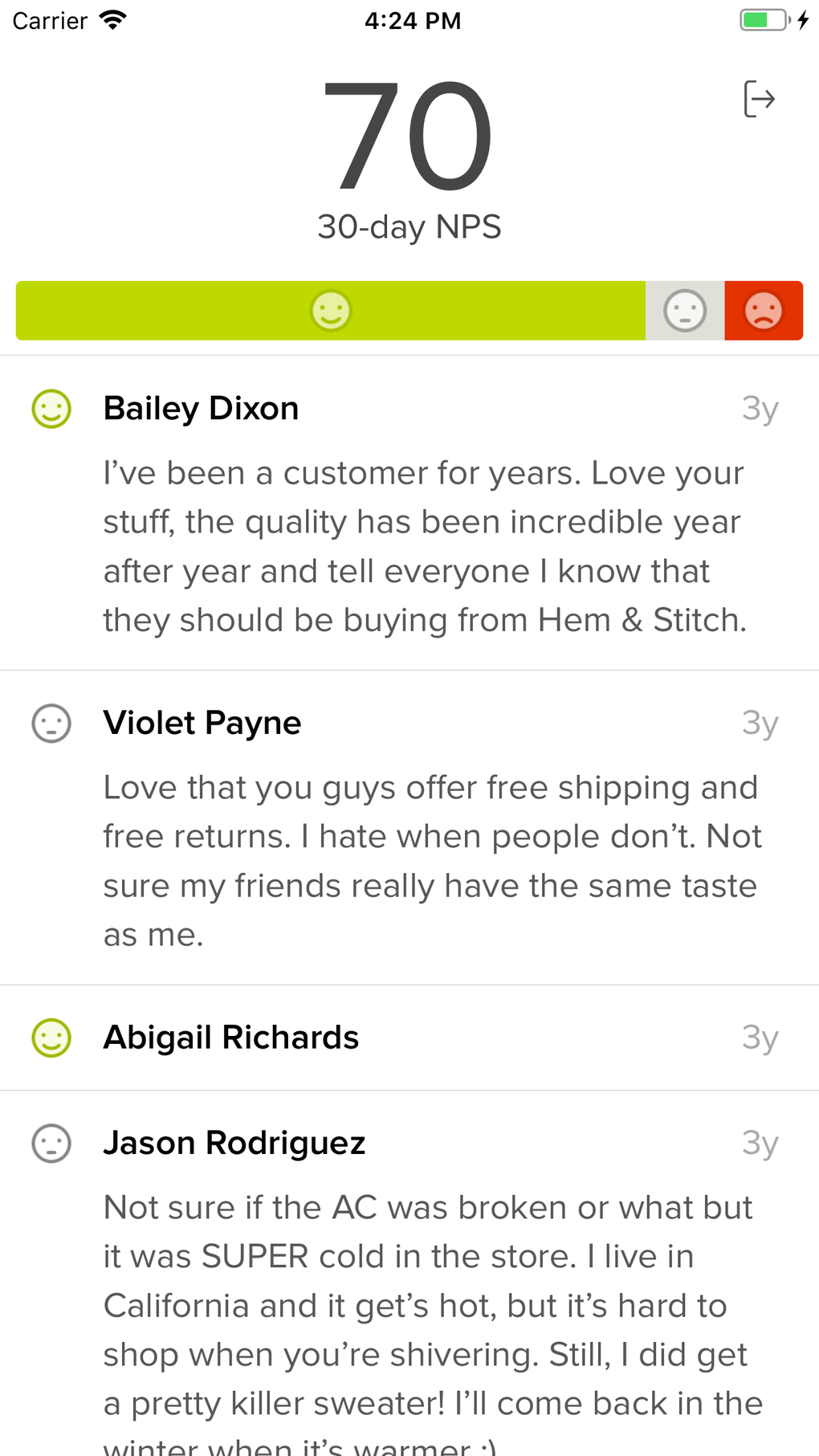 Delighted para iPhone - Descargar