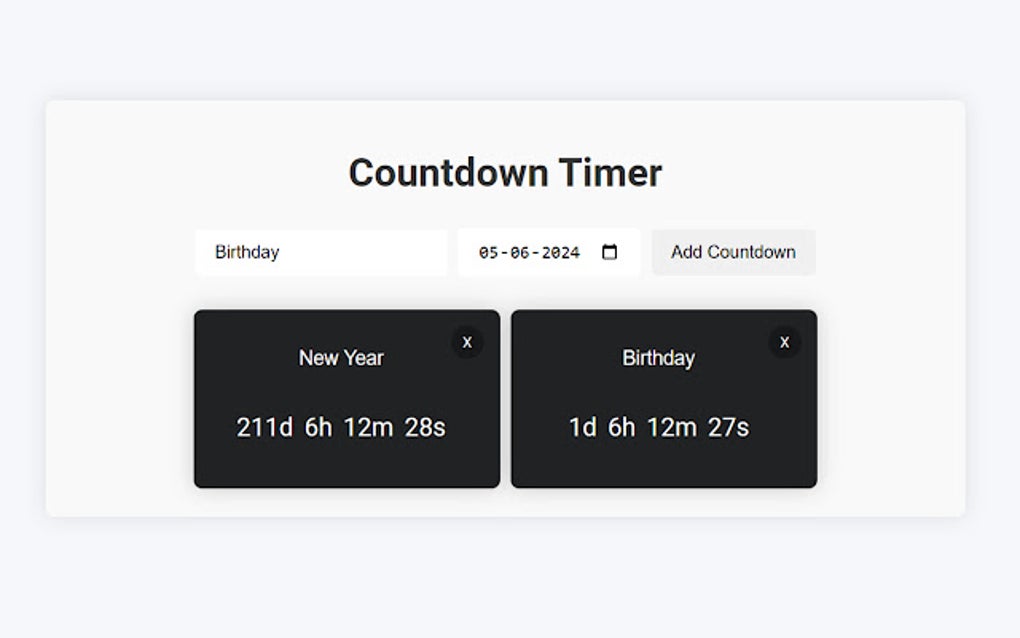 Event Count Down for Google Chrome - Extension Download