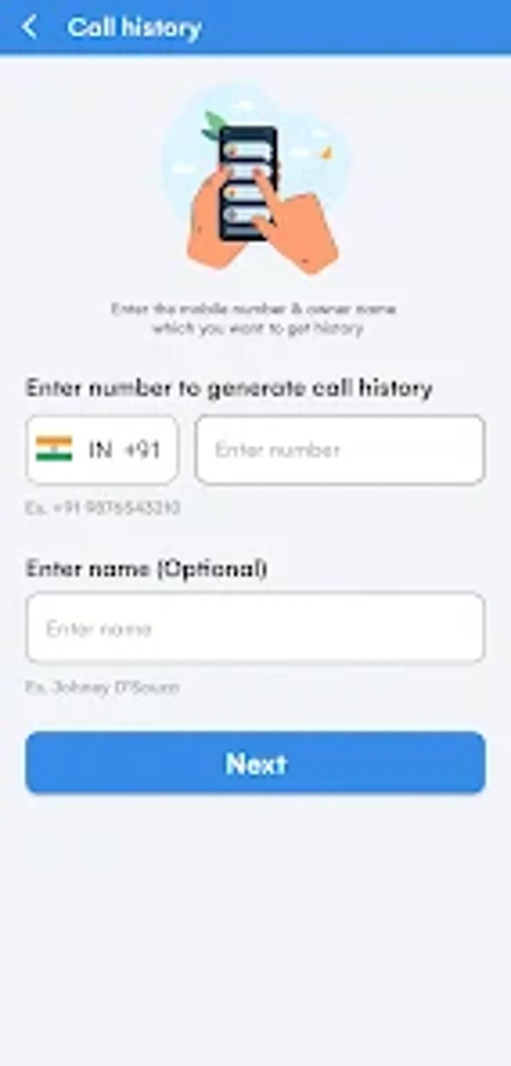 Android için Call History Of Any Number - İndir