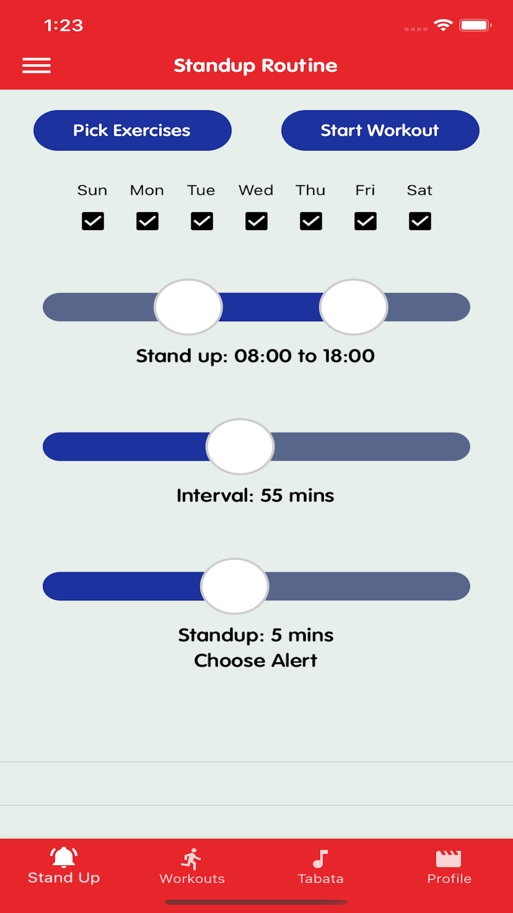 Standup Workouts Timer para iPhone - Descargar