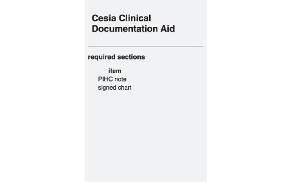 Cesia Clinical Documentation Aid - PIHC para Google Chrome - Extensión ...