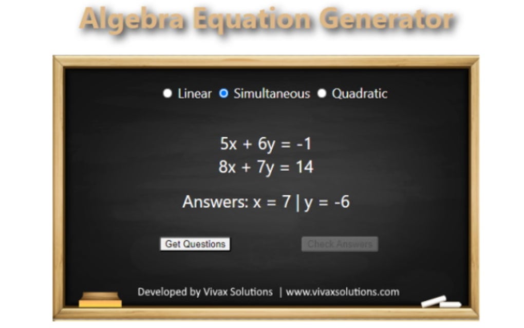 Algebra Equation Generator Google Chrome Algebra Equation Generator Google Chrome