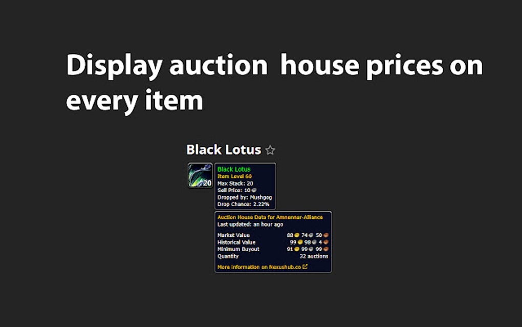 Auctionoton: Auction House Prices for Wowhead for Google Chrome ...
