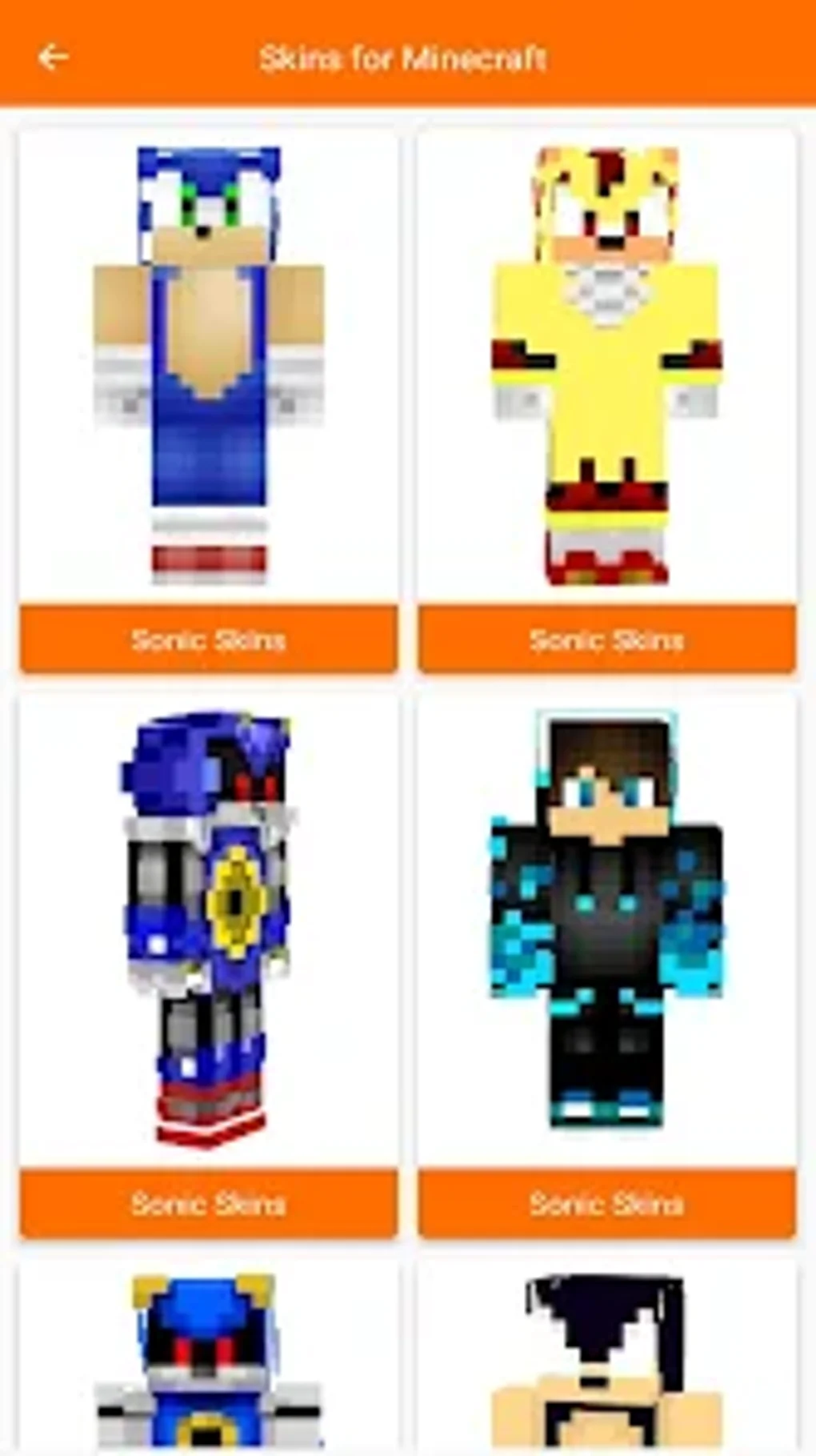 Soni Skins for Minecraft PE per Android - Download