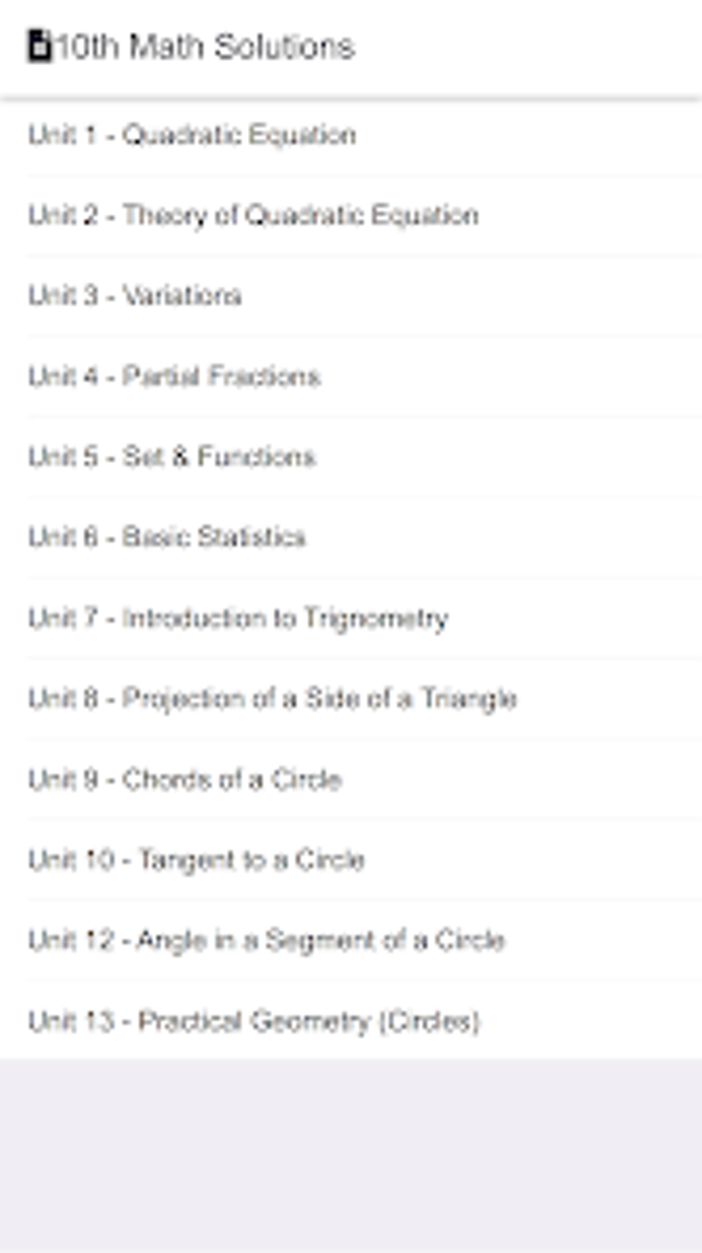 10th Class Math Key Book For Android Download