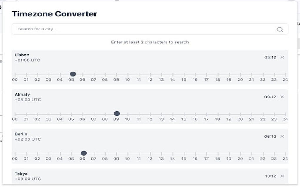Zen Timezone Converter Google Chrome 용 - 확장 프로그램 다운로드