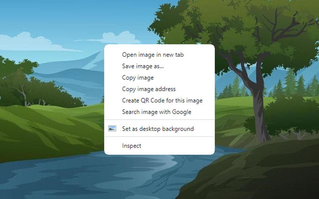 Set as desktop background para Google Chrome - Extensión Descargar