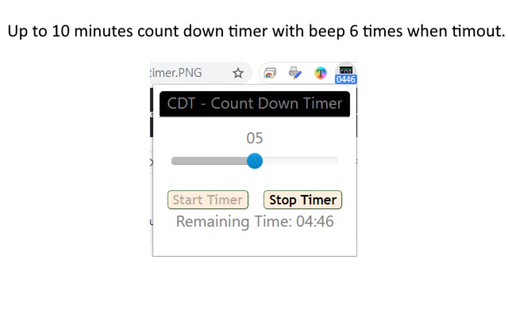 Up to 10 minutes count down timer para Google Chrome - Extensión Descargar Up to 10 minutes count down timer para Google Chrome - Extensión Descargar