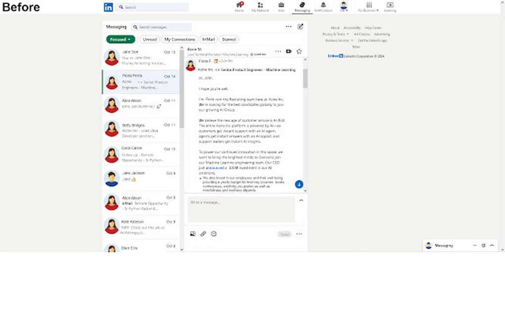 LinkedIn Messaging Full Screen Google Chrome 용 - 확장 프로그램 다운로드