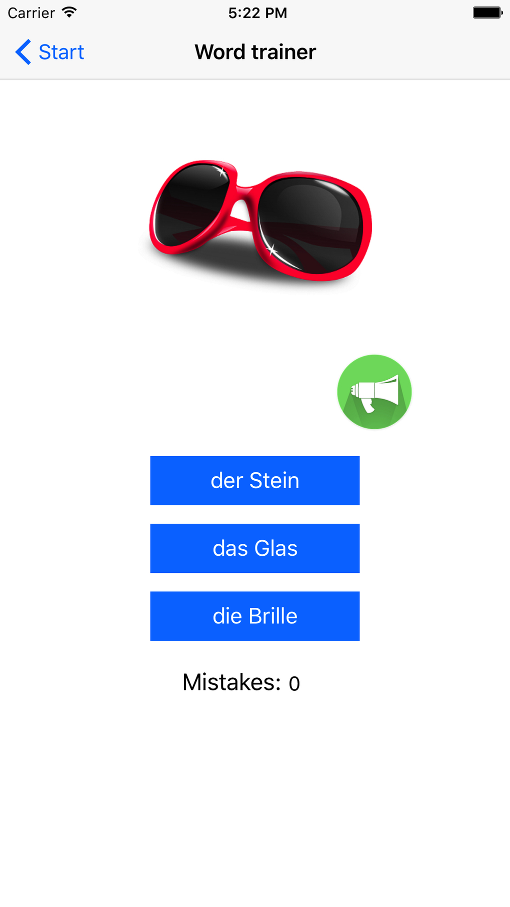 German Word trainer Grammar for iPhone - Download