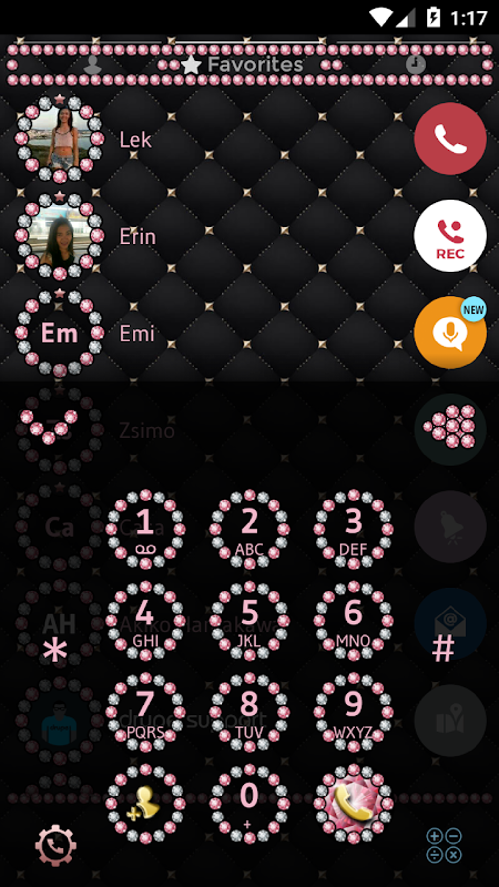 Jewel Pink Diamond Phone Dialer Theme APK Android - ダウンロード