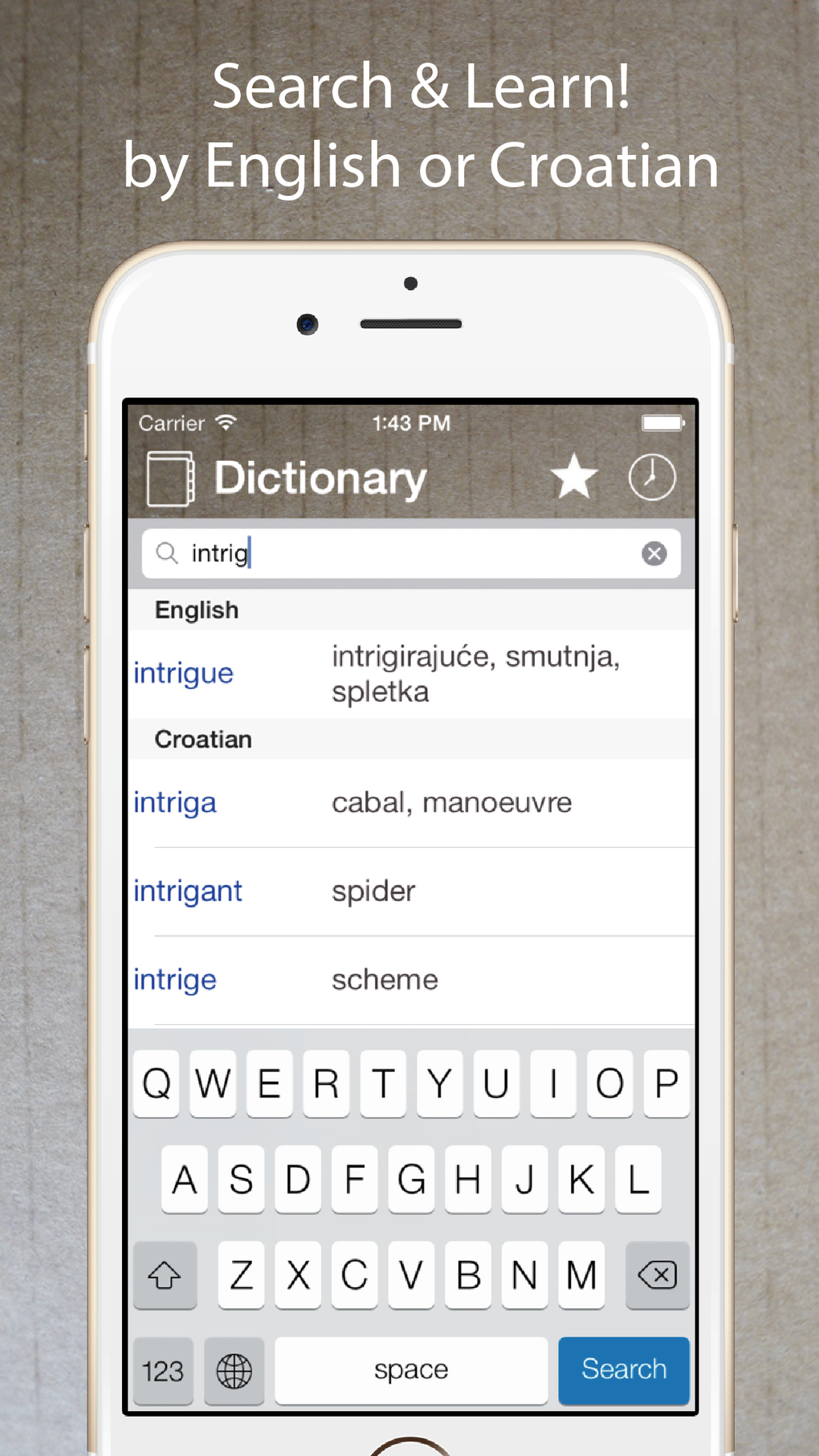 Croatian English Dictionary para iPhone - Descargar