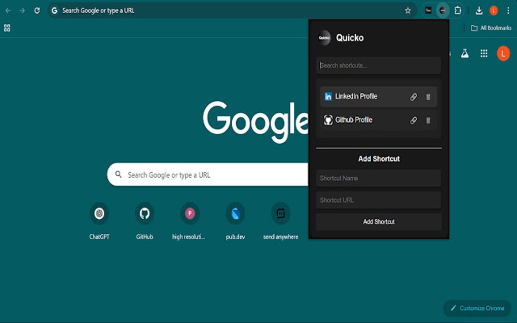 Quicko สำหรับ Google Chrome - ส่วนขยาย ดาวน์โหลด