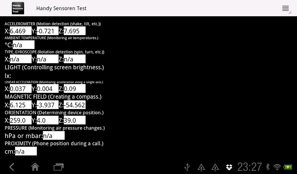 Mobile sensors test APK para Android - Descargar