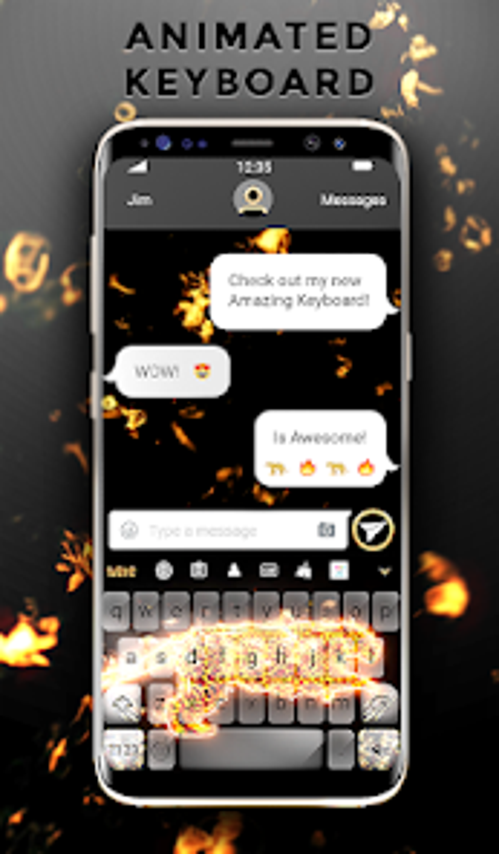 Cheetah Fire Keyboard Theme for Android - Download