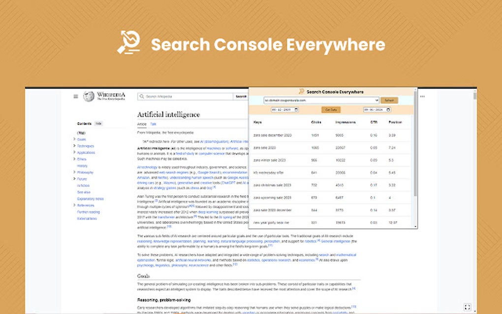 Search Console Everywhere para Google Chrome - Extensión Descargar