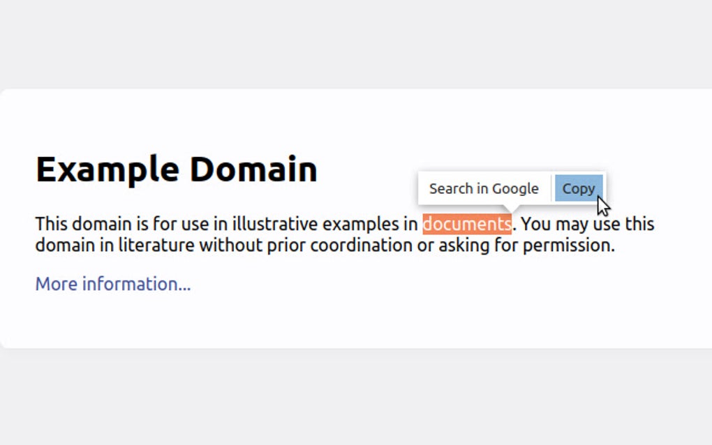 Selection Menu for Google Chrome - Extension Download