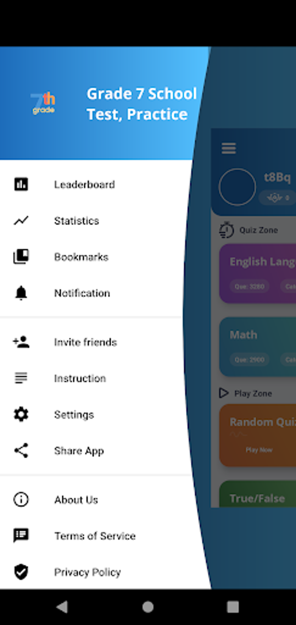 Grade 7 School Test Practice for Android - Download