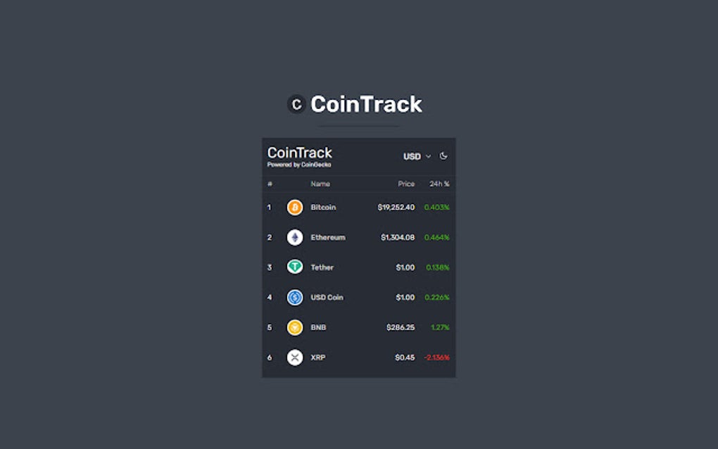 CoinTrack for Google Chrome - Extension Download