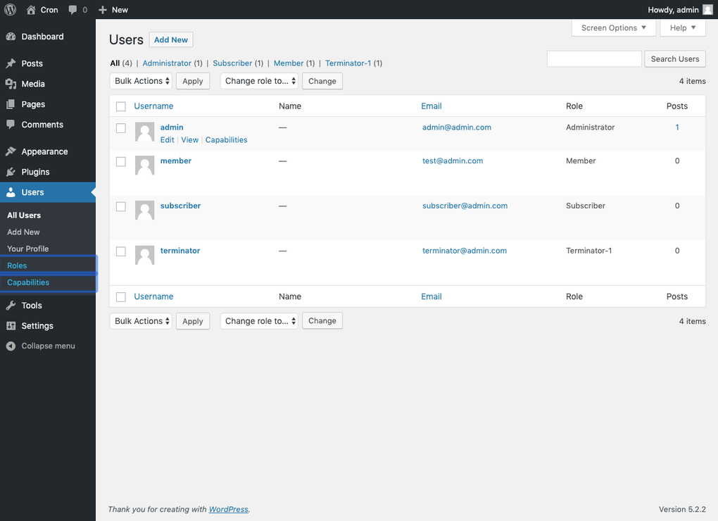 Roles amp Capabilities para WordPress - Descargar