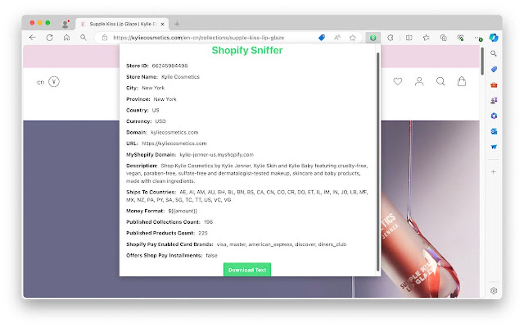 Shopify Sniffer para Google Chrome - Extensión Descargar