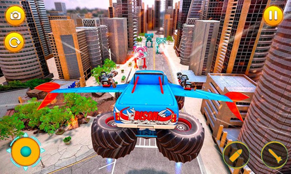 Flying Monster Truck Driving: Robot Transform Game for Android - Download