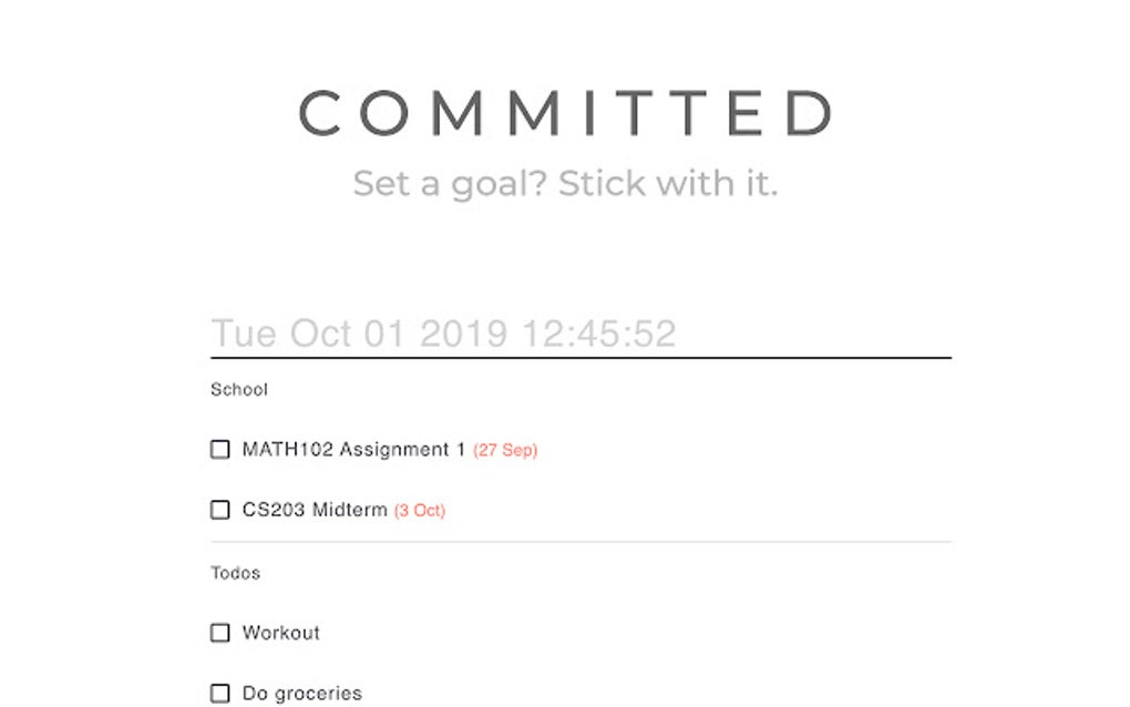 Committed - Test Version for Google Chrome - Extension Download