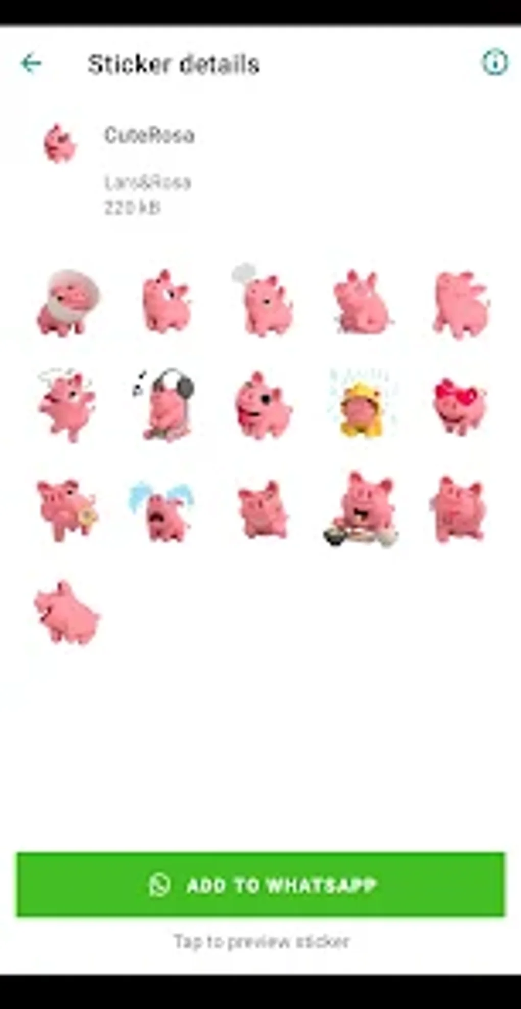 Rosa the Pig Stickers for Android - Download