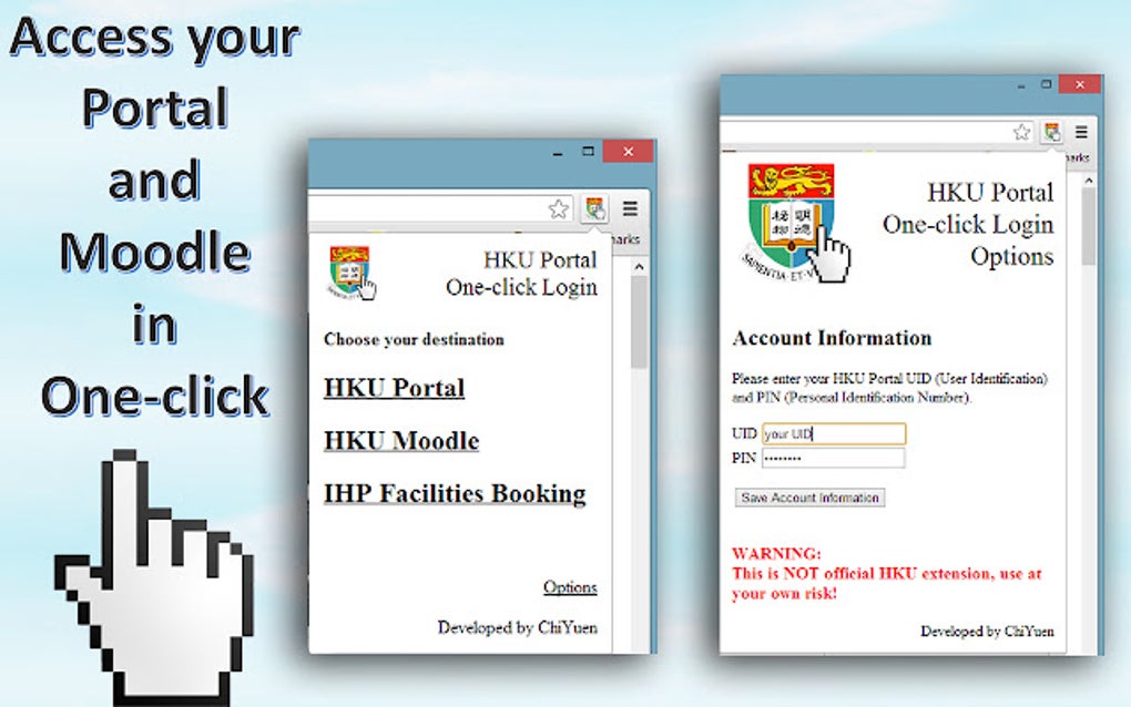 HKU Portal One-click Login para Google Chrome - Extensión Descargar