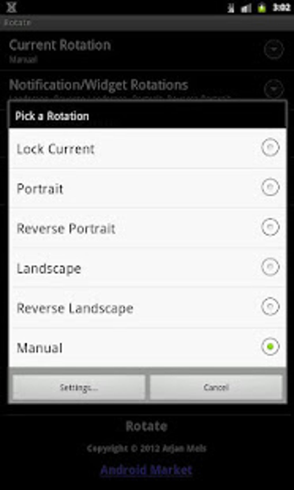 Rotation Control License para Android - Descargar